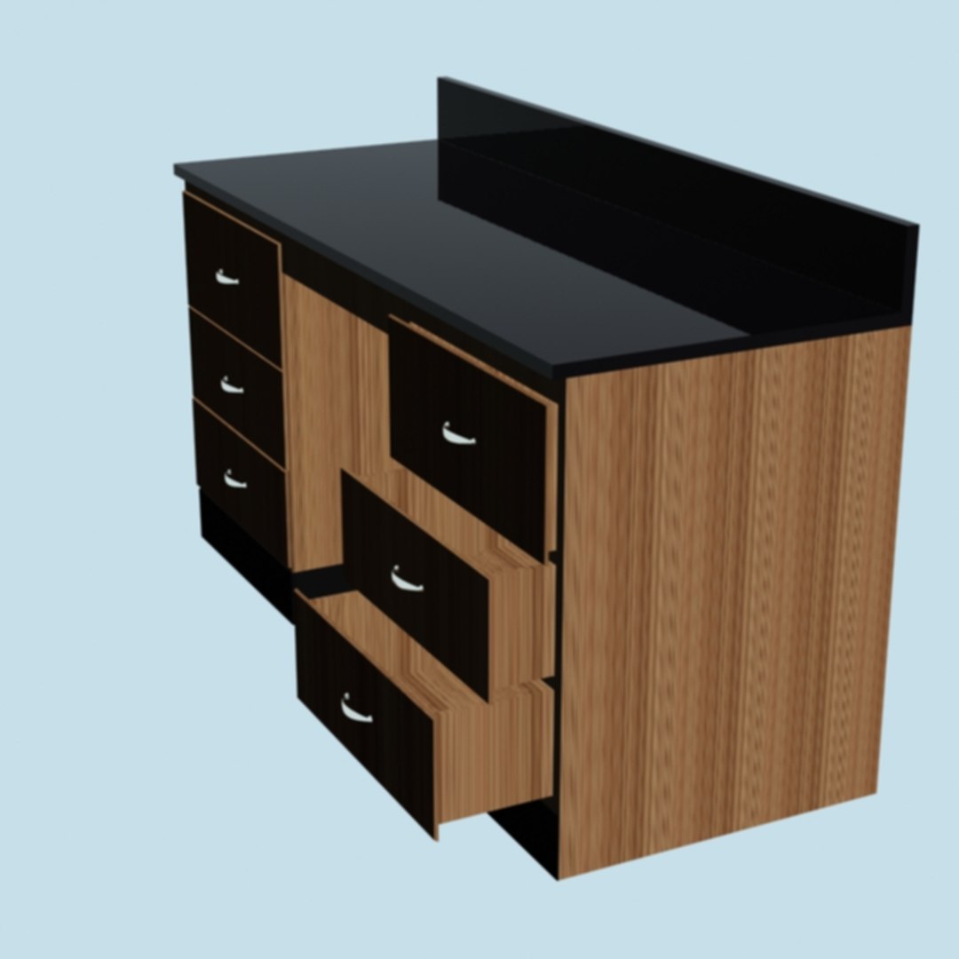 3d scientific science bench props model