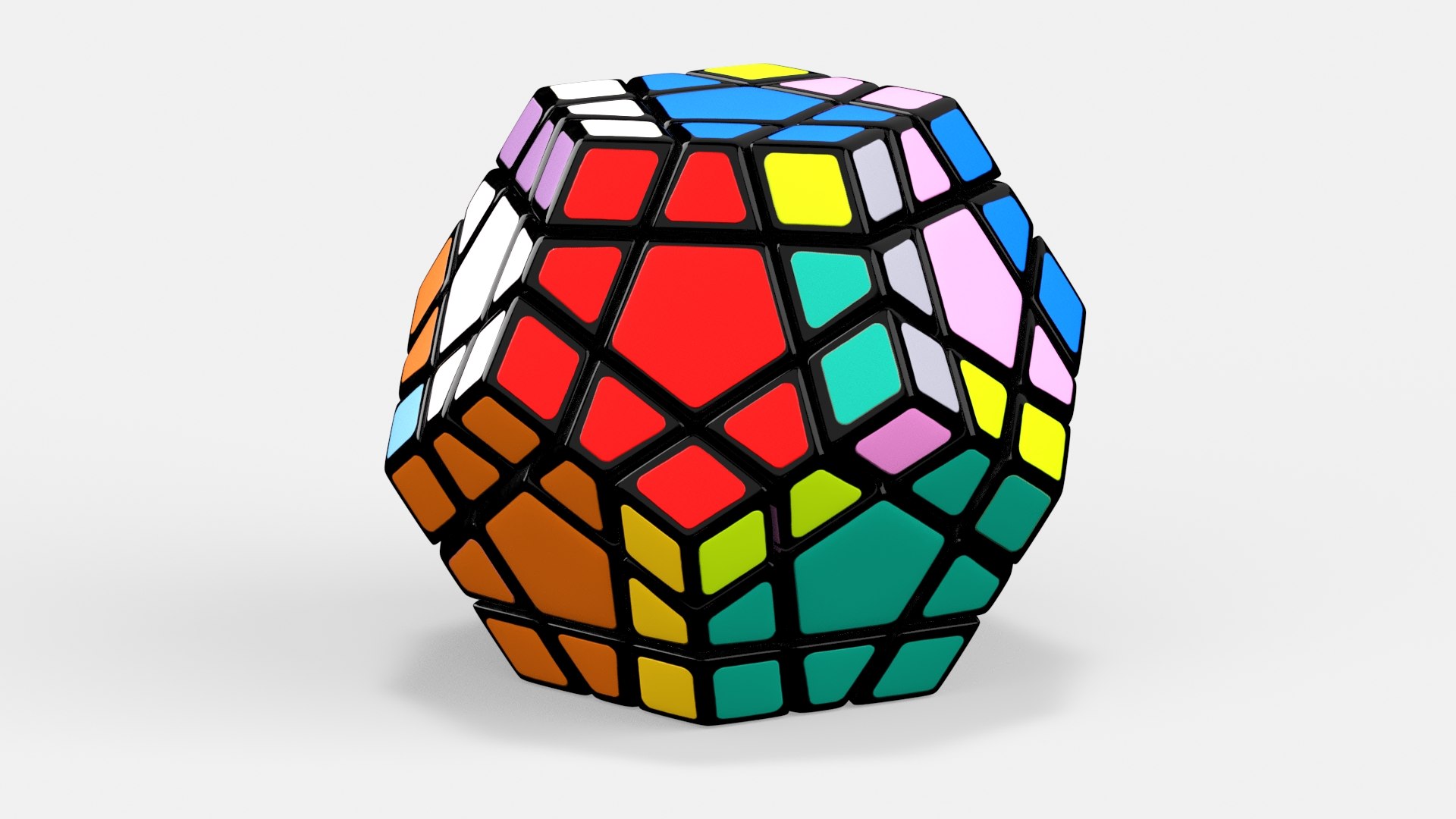3D Puzzle Toy Rubiks Megaminx Randomized Colors Model - TurboSquid 2194754