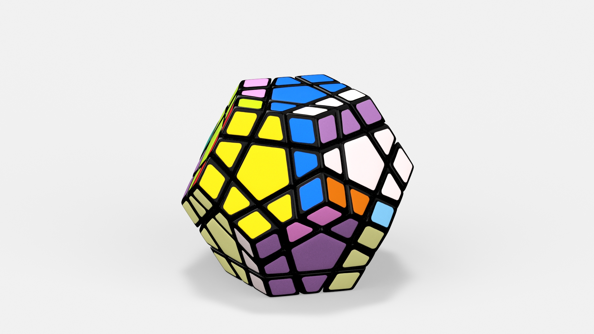 3D Puzzle Toy Rubiks Megaminx Randomized Colors Model - TurboSquid 2194754