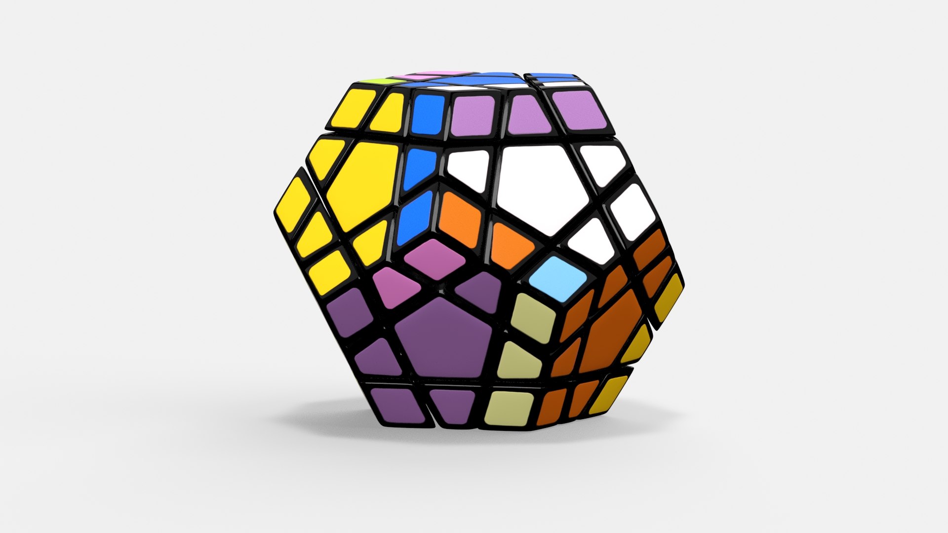 3D Puzzle Toy Rubiks Megaminx Randomized Colors Model - TurboSquid 2194754