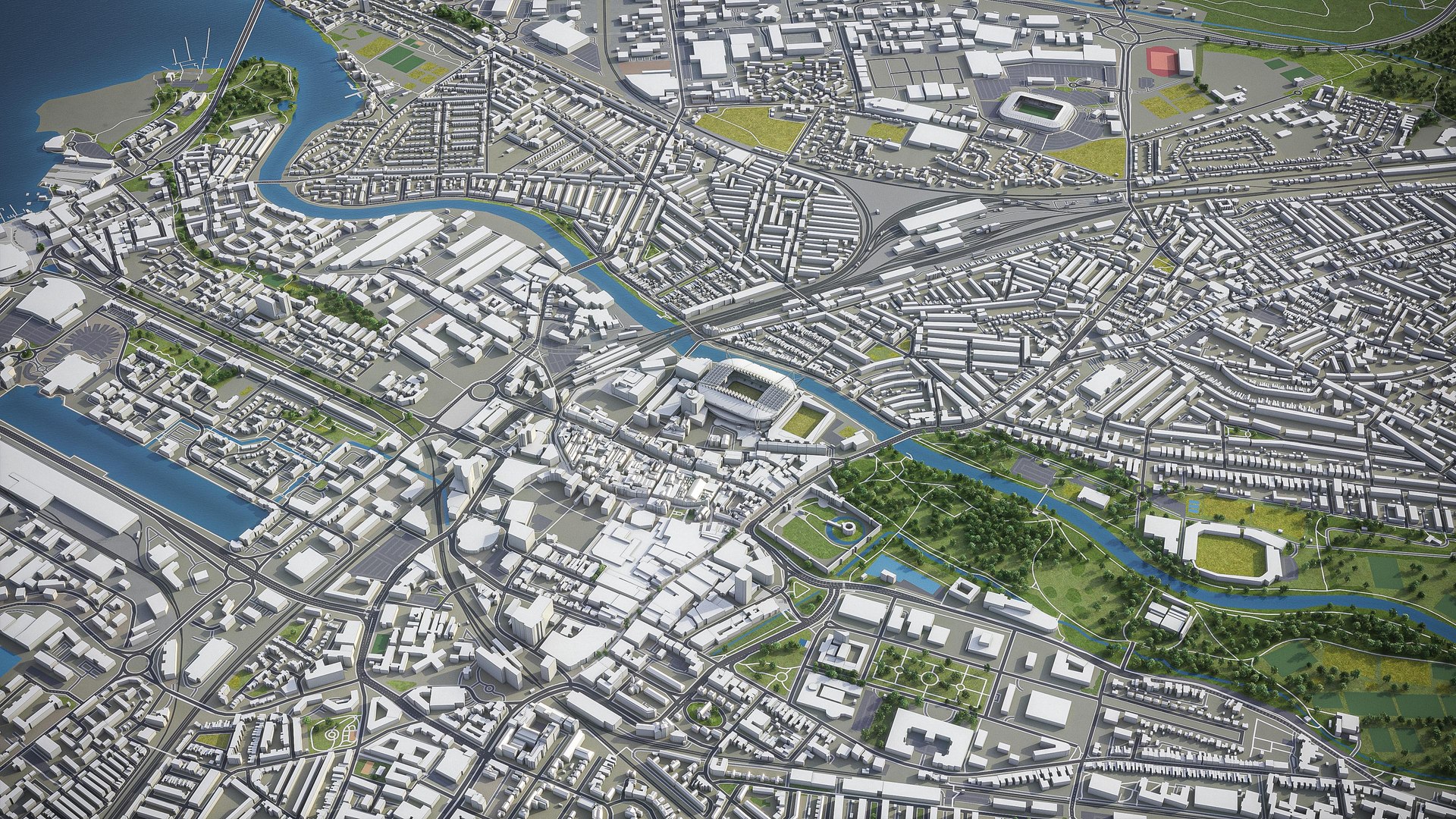 3D Cardiff Surrounding - Model - TurboSquid 1497732