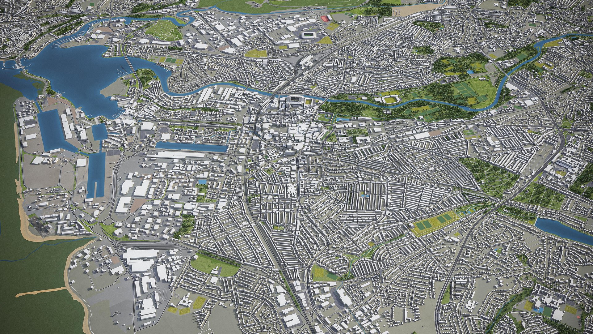 3D Cardiff Surrounding - Model - TurboSquid 1497732