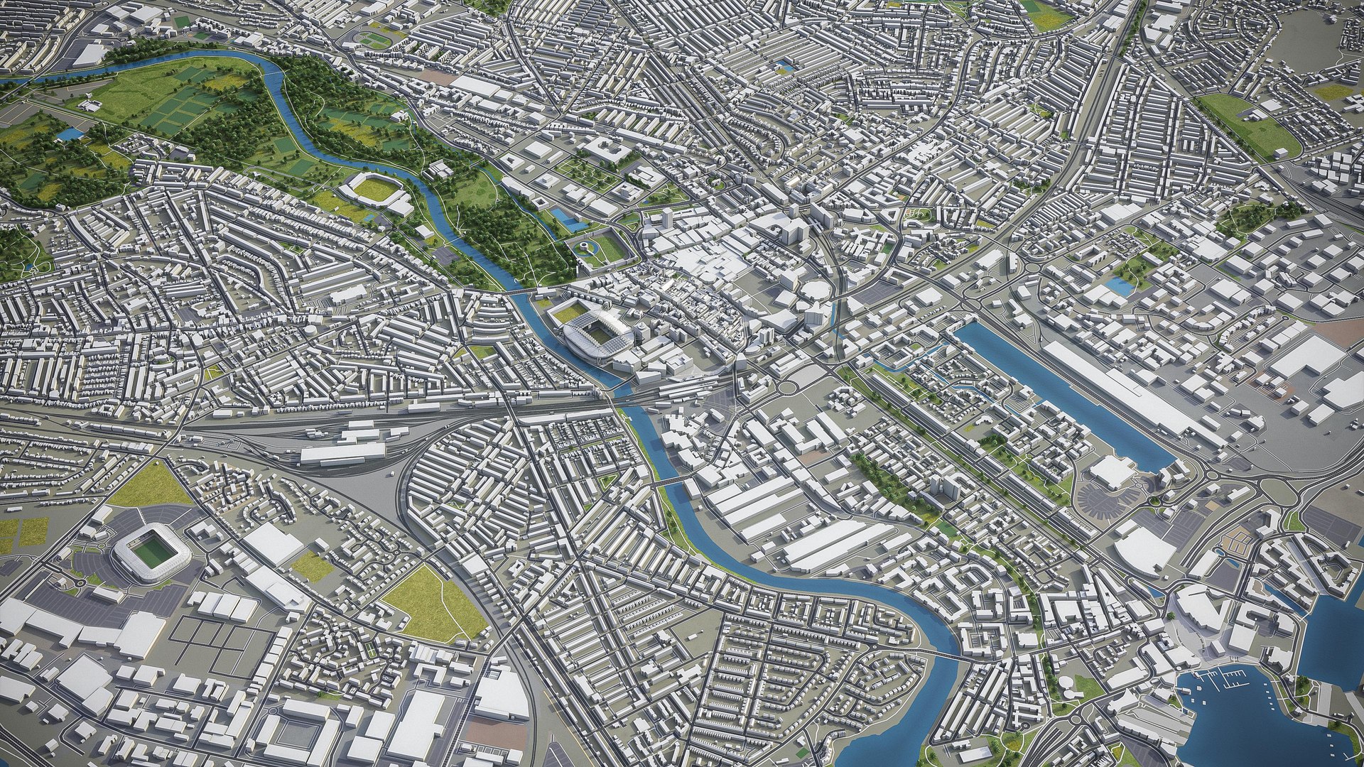3D Cardiff Surrounding - Model - TurboSquid 1497732