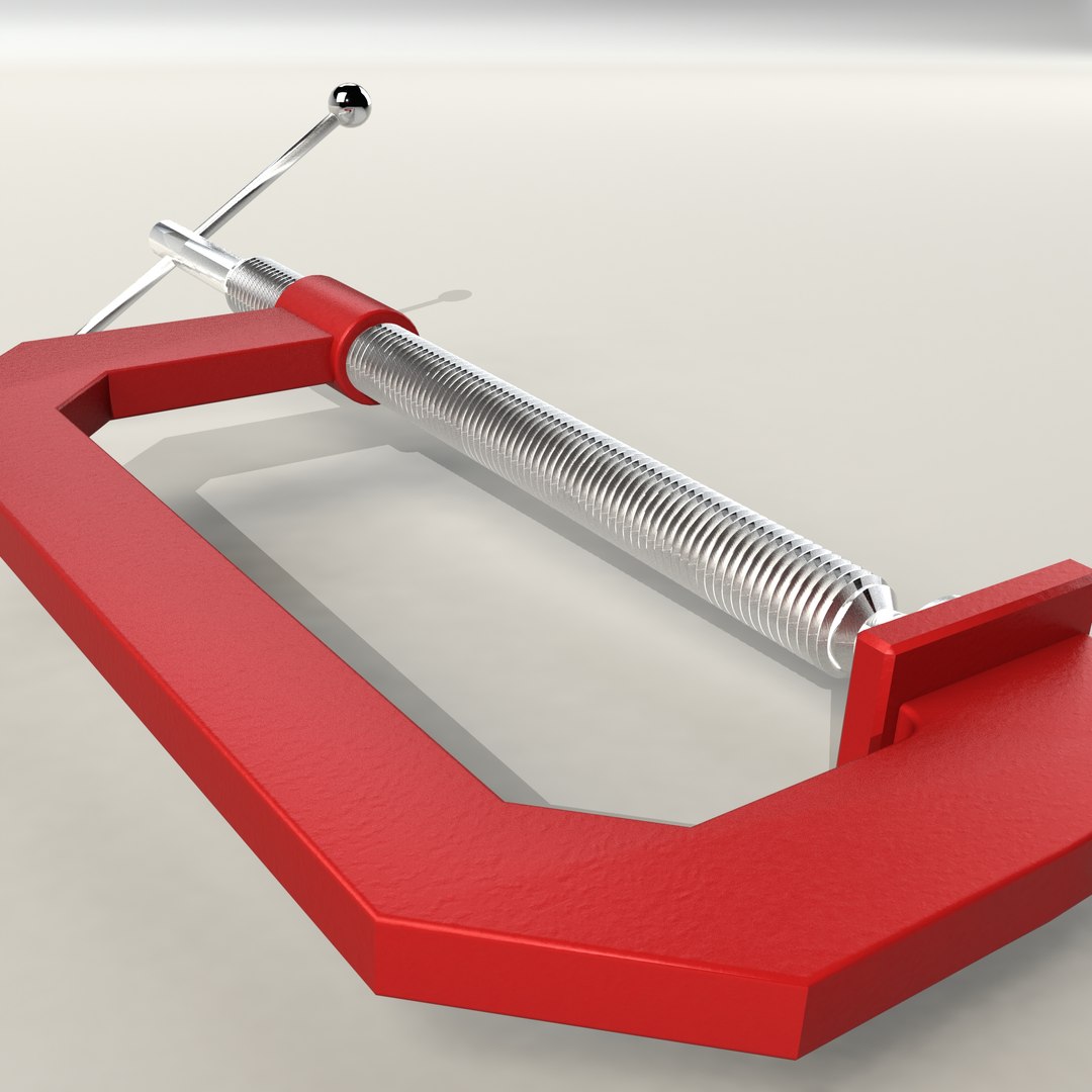 3D Red Industrial Clamp model - TurboSquid 2029208