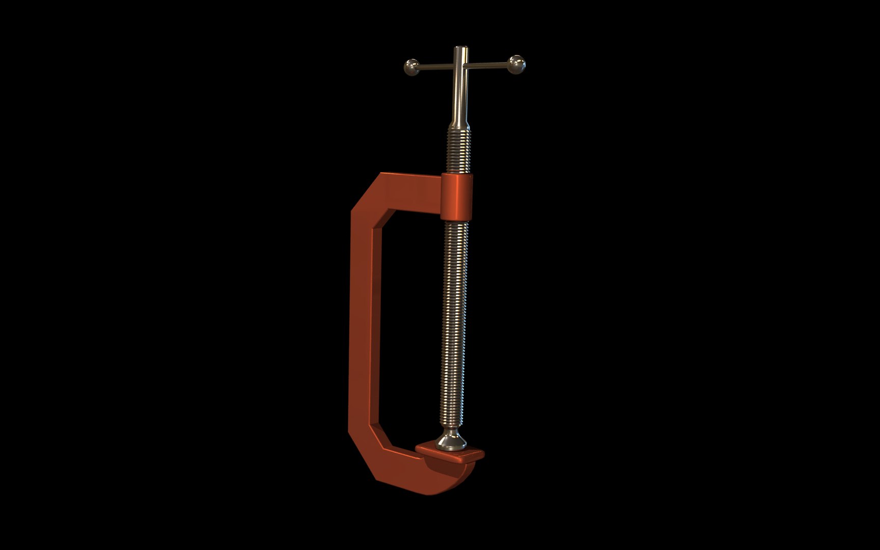 3D Red Industrial Clamp model - TurboSquid 2029208