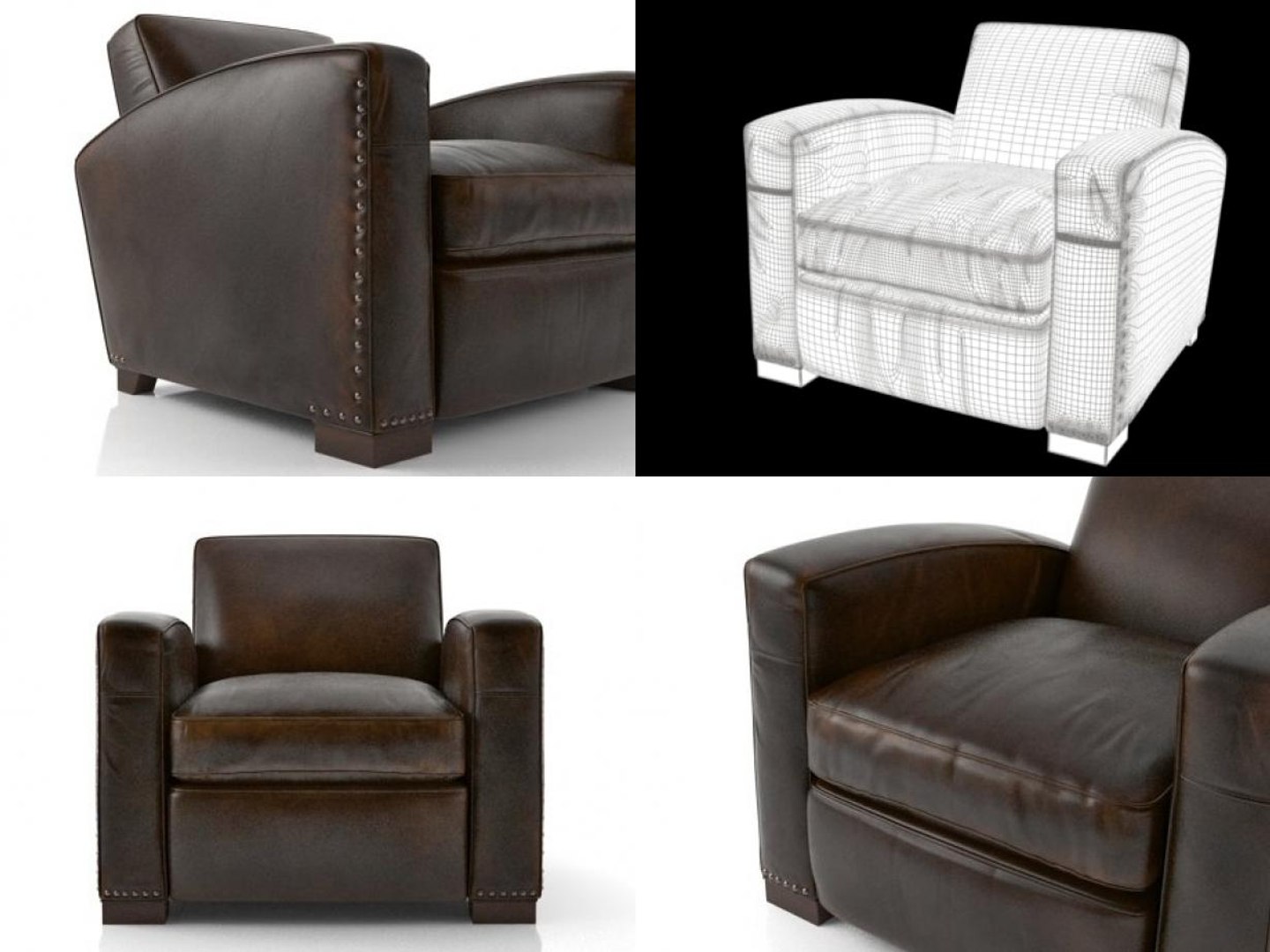 3D Library Leather Chair - TurboSquid 1175405