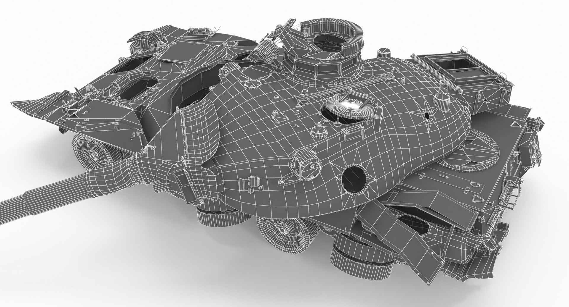 3D Tank Wreck Model - TurboSquid 1275762