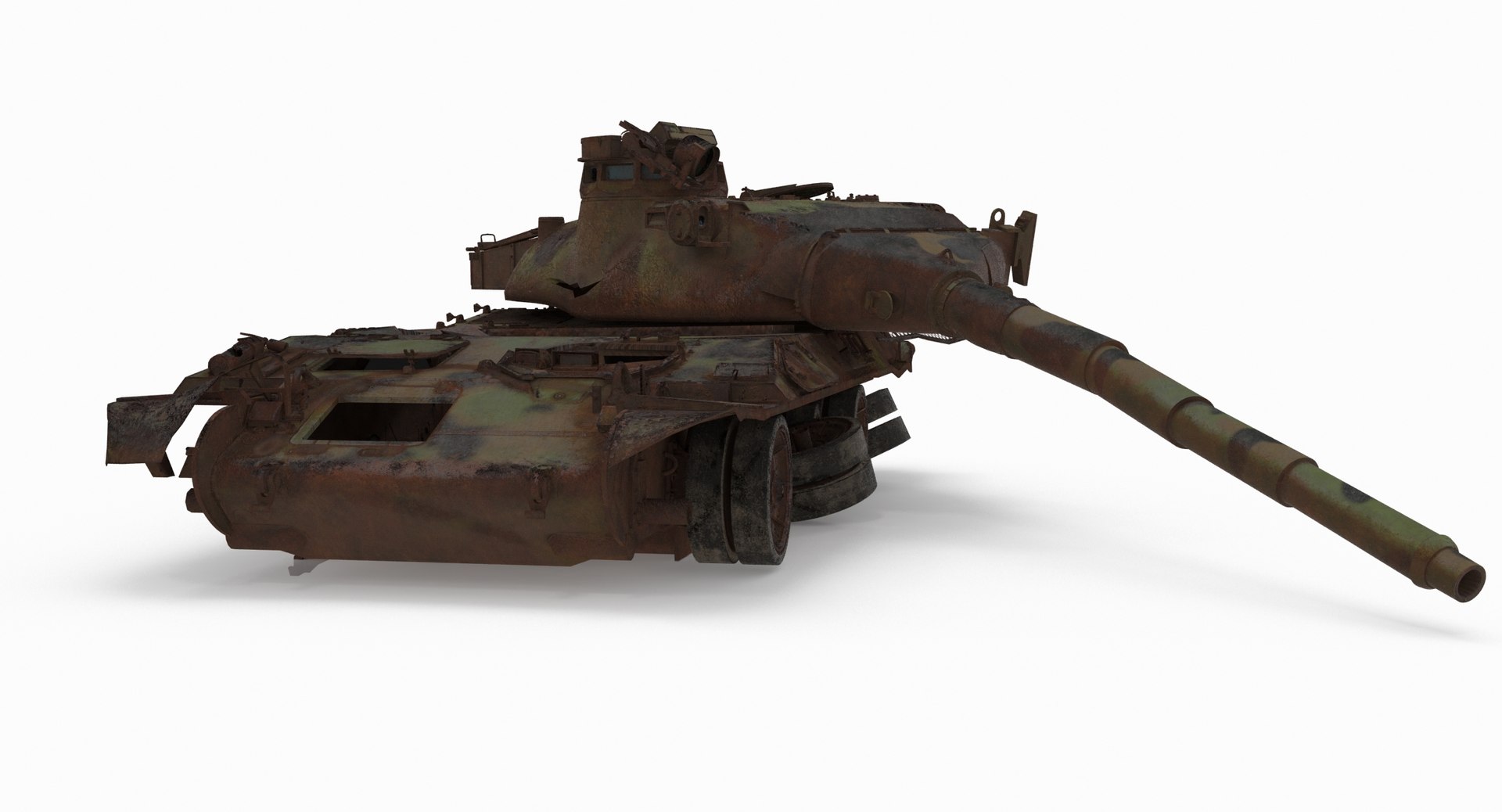 3D Tank Wreck Model - TurboSquid 1275762