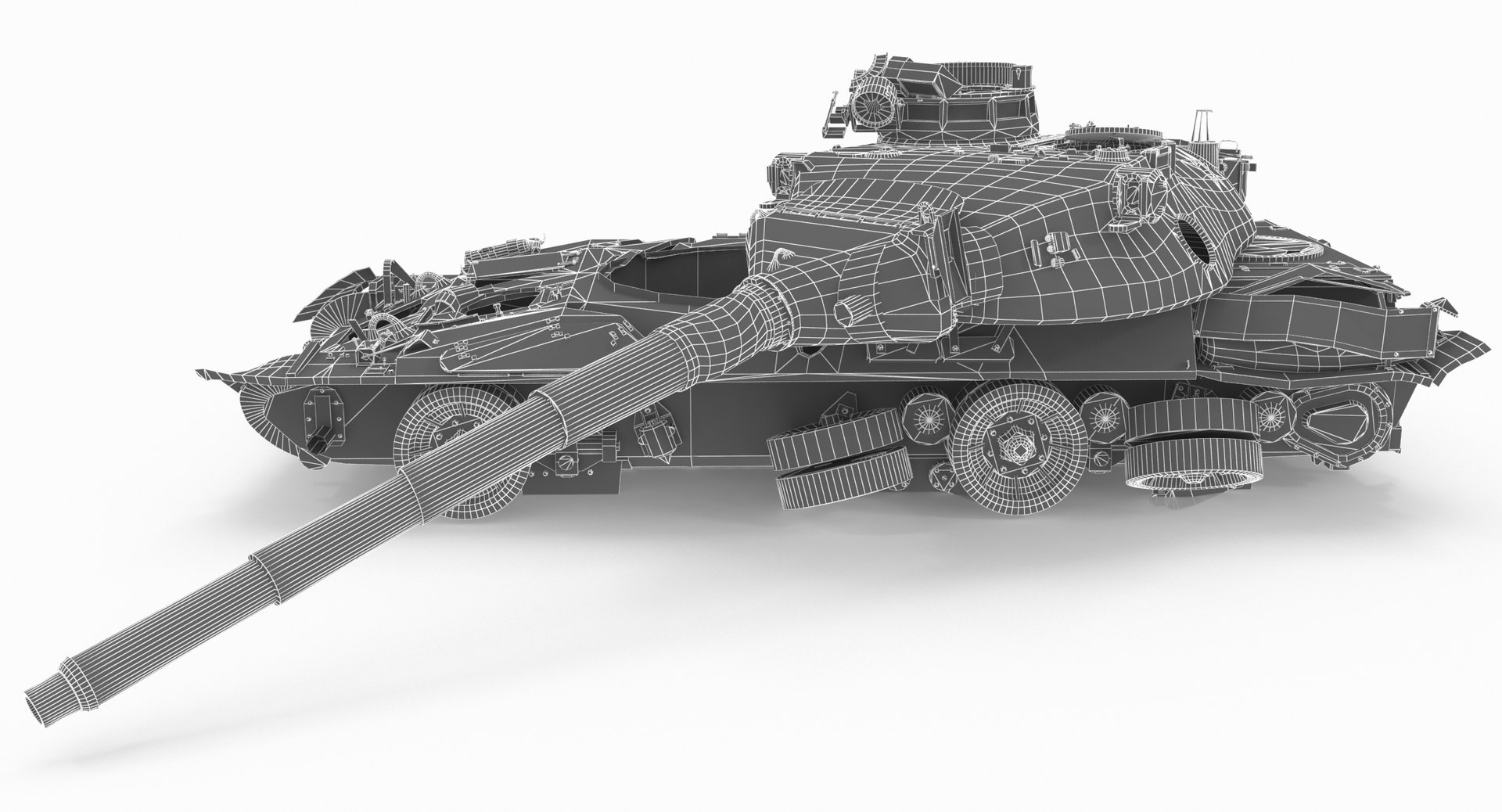 3D Tank Wreck Model - TurboSquid 1275762