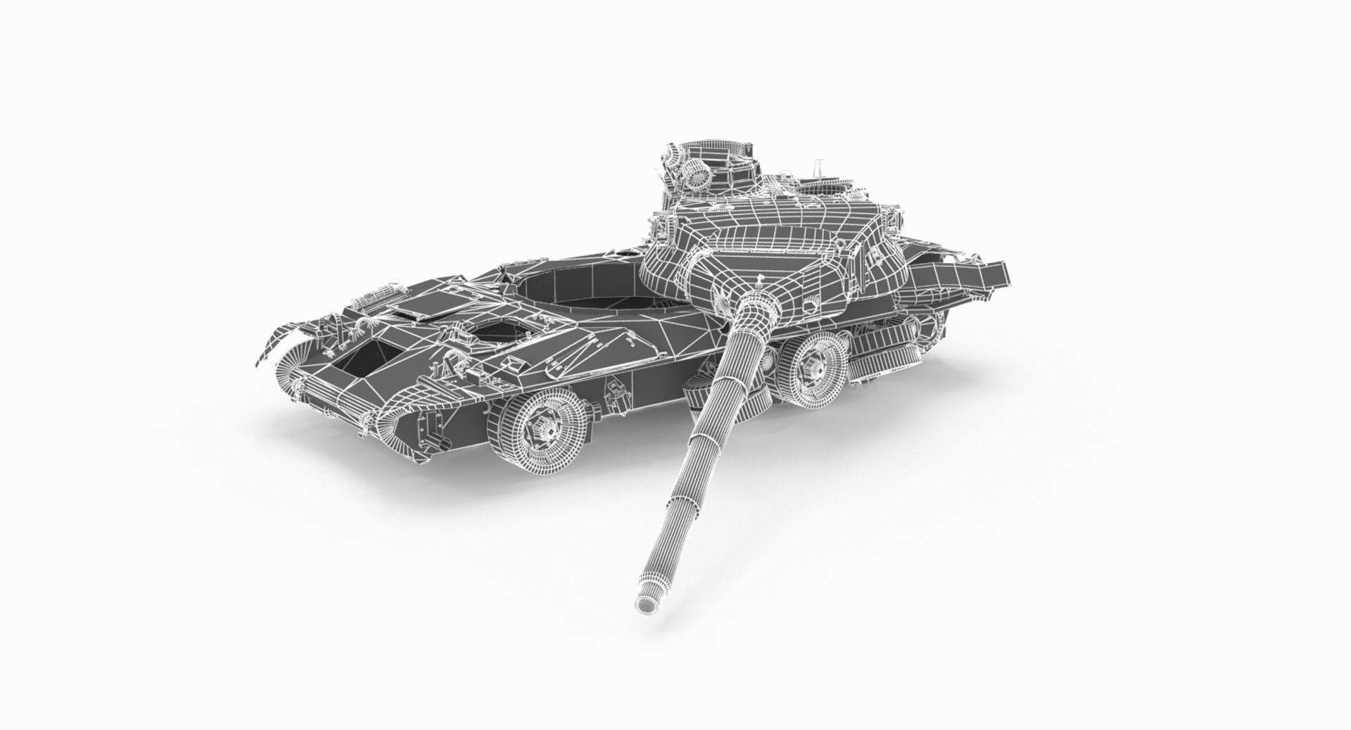 3D Tank Wreck Model - TurboSquid 1275762