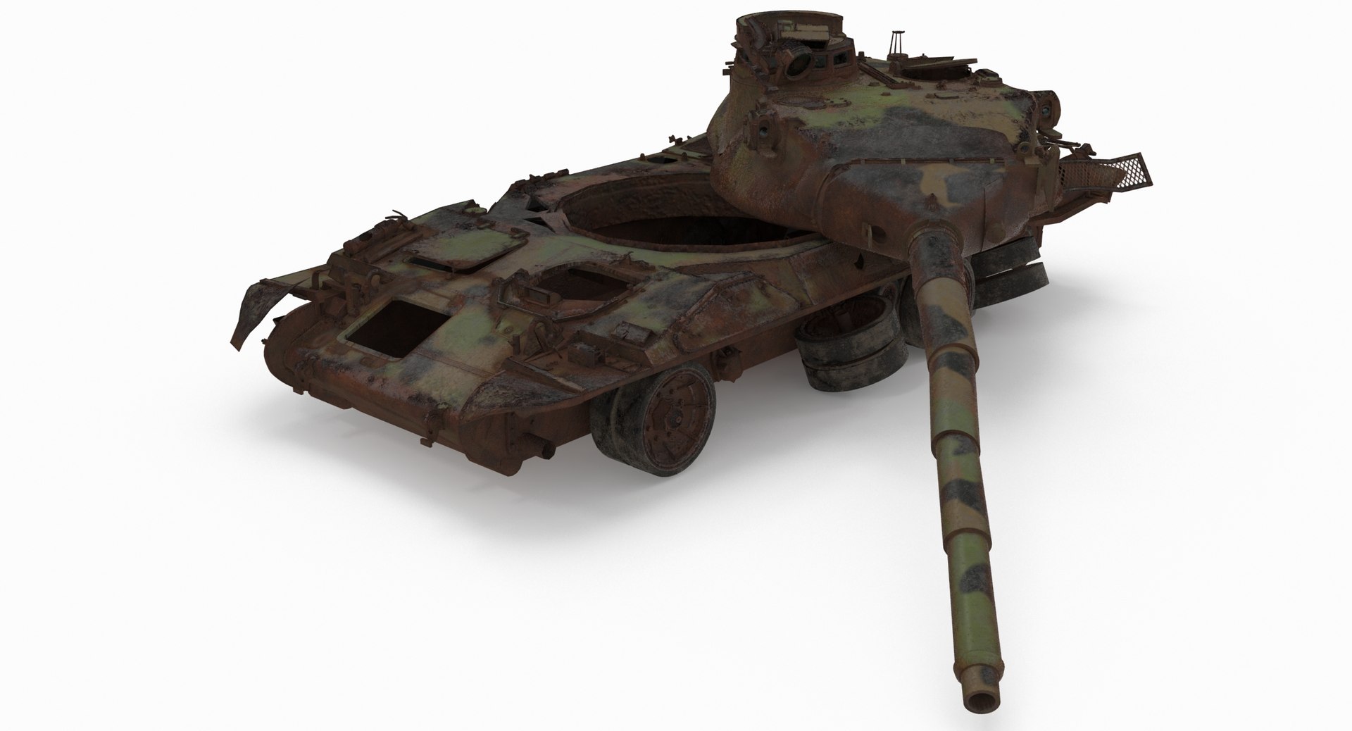 3D Tank Wreck Model - TurboSquid 1275762