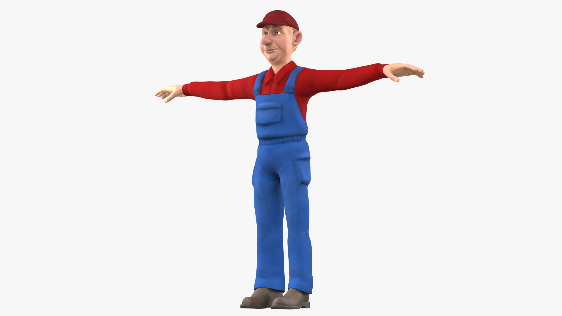 3D Cartoon Worker Model - TurboSquid 1915428