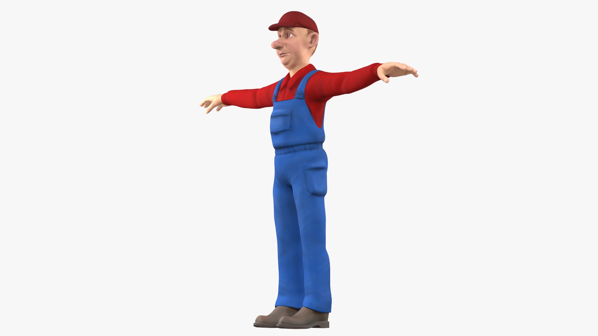 3D Cartoon Worker Model - TurboSquid 1915428
