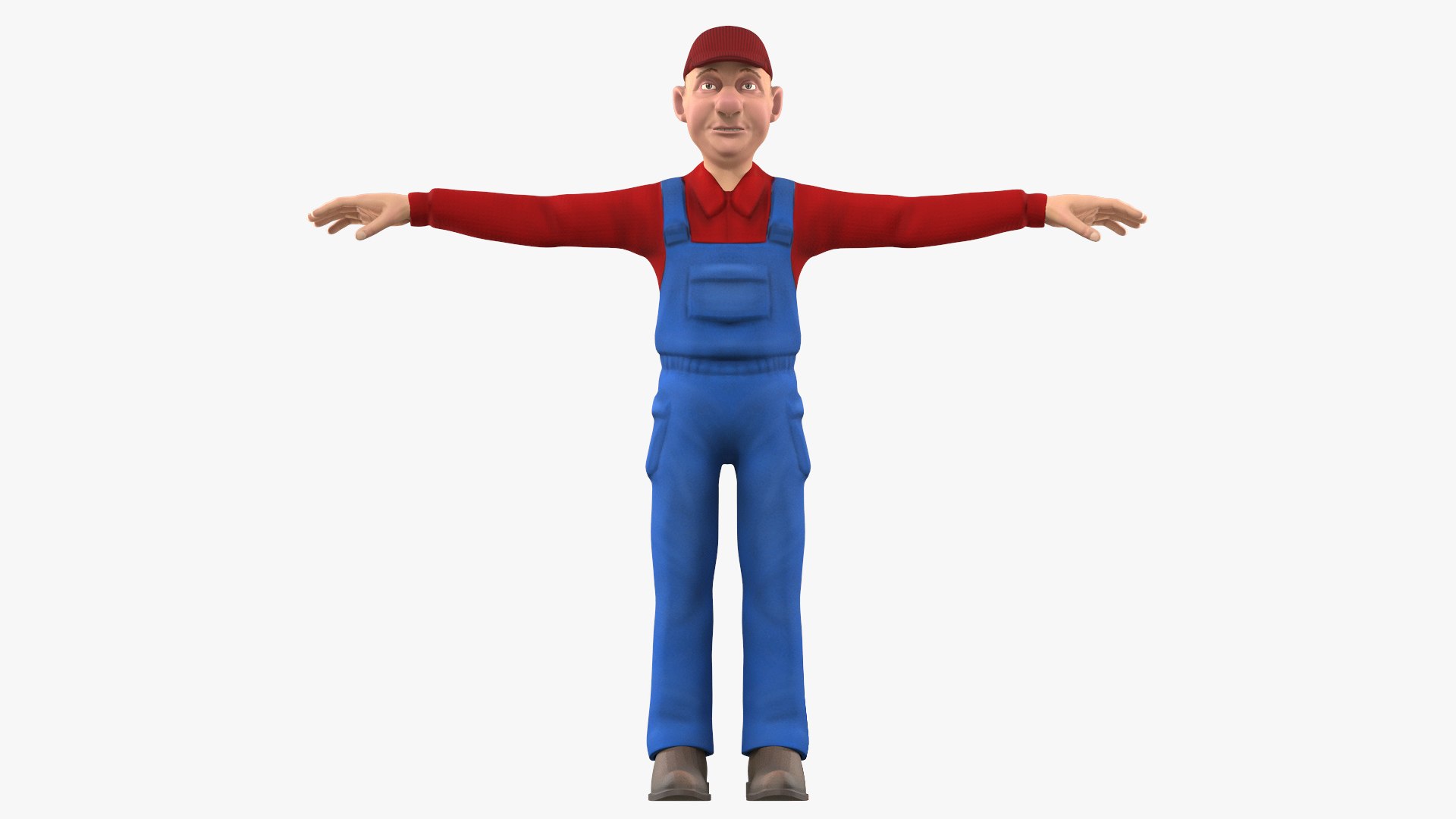 3D Cartoon Worker Model - TurboSquid 1915428