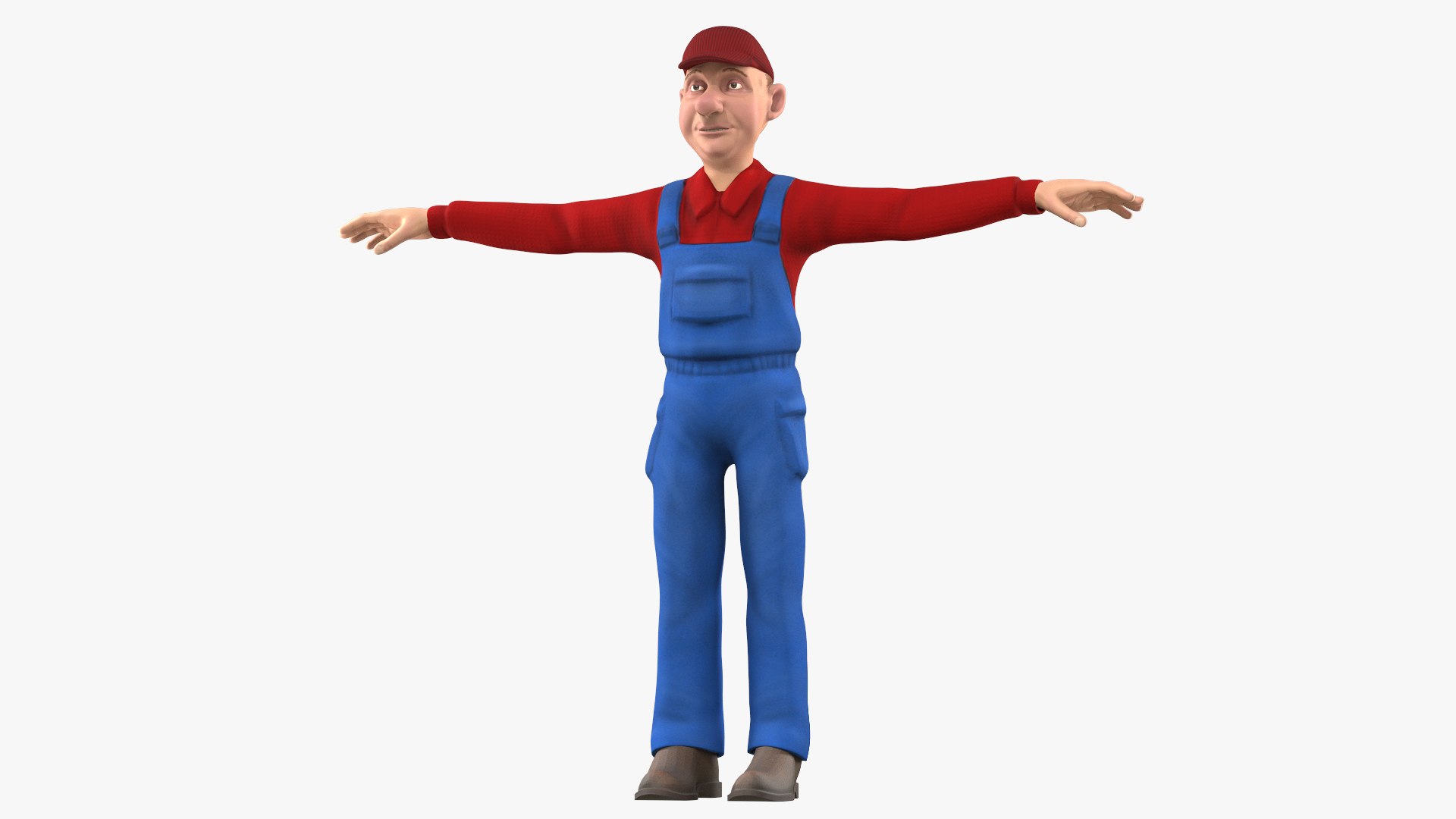 3D Cartoon Worker Model - TurboSquid 1915428