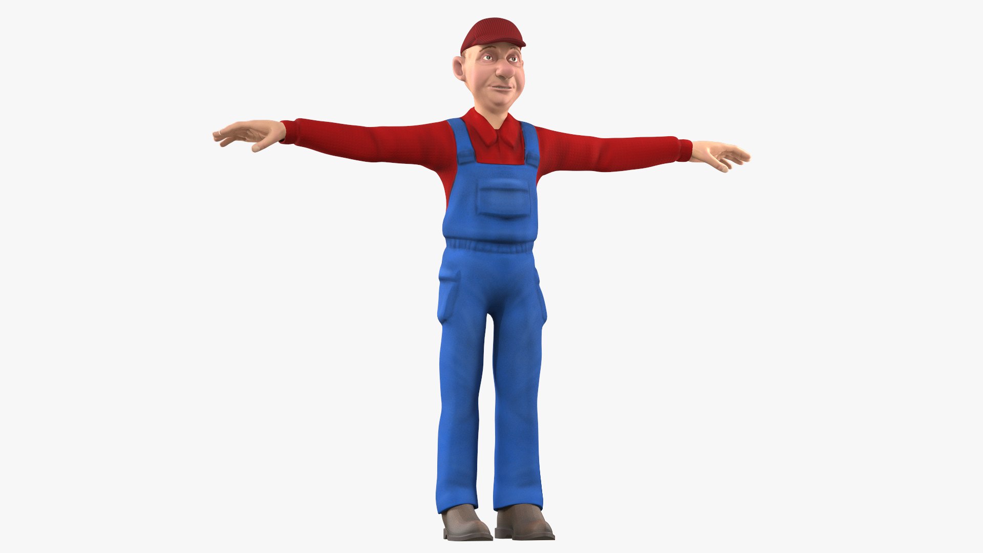3D Cartoon Worker Model - TurboSquid 1915428