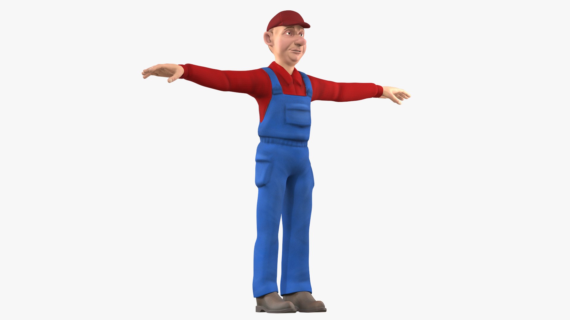 3D Cartoon Worker Model - TurboSquid 1915428