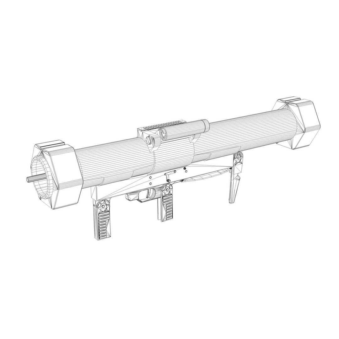 3d Model Of Launcher Gun Weapon