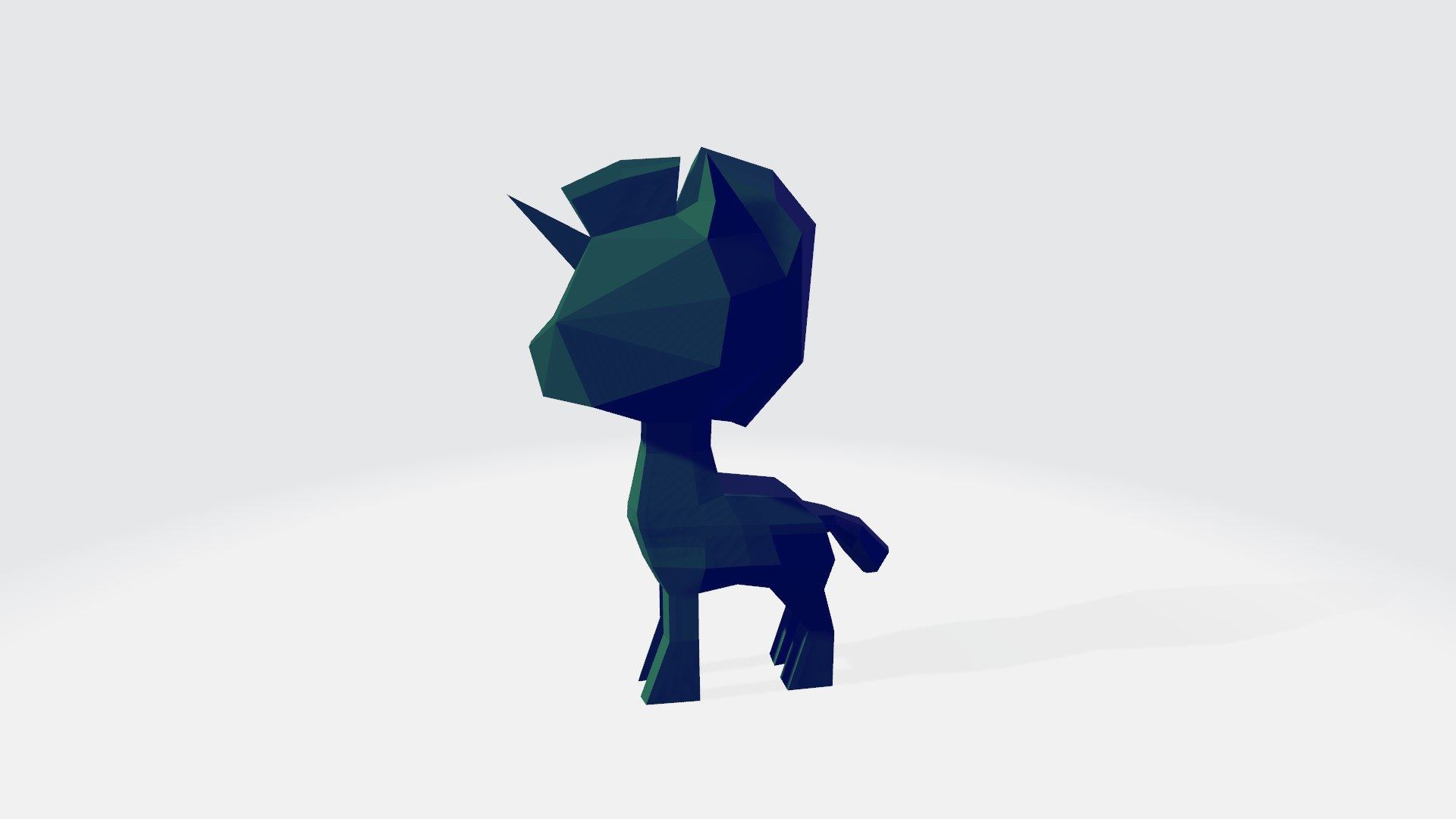 3D Cute Low Poly Unicorn - TurboSquid 2317491