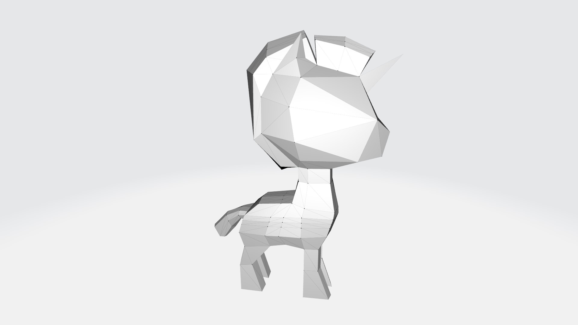 3D Cute Low Poly Unicorn - TurboSquid 2317491