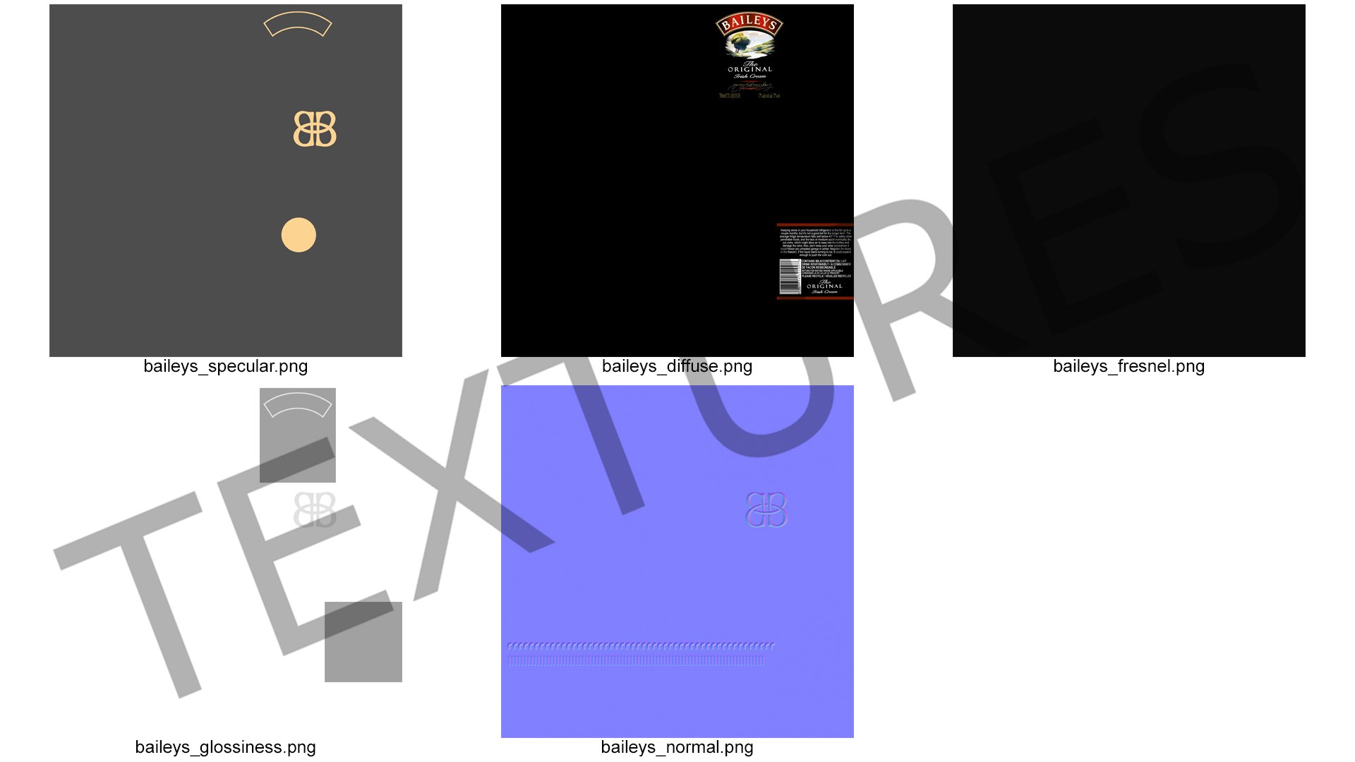 Baileys Original Irish Cream 3D Model - TurboSquid 1672611