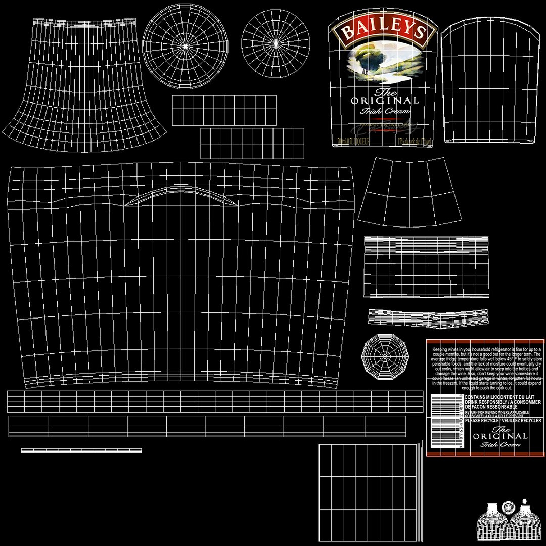 Baileys Original Irish Cream 3D Model - TurboSquid 1672611