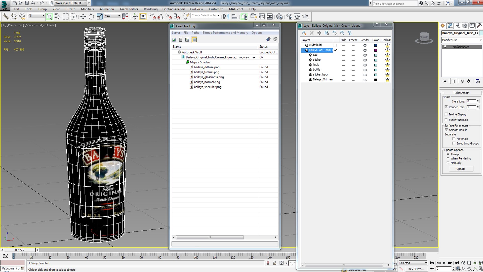 Baileys Original Irish Cream 3D Model - TurboSquid 1672611