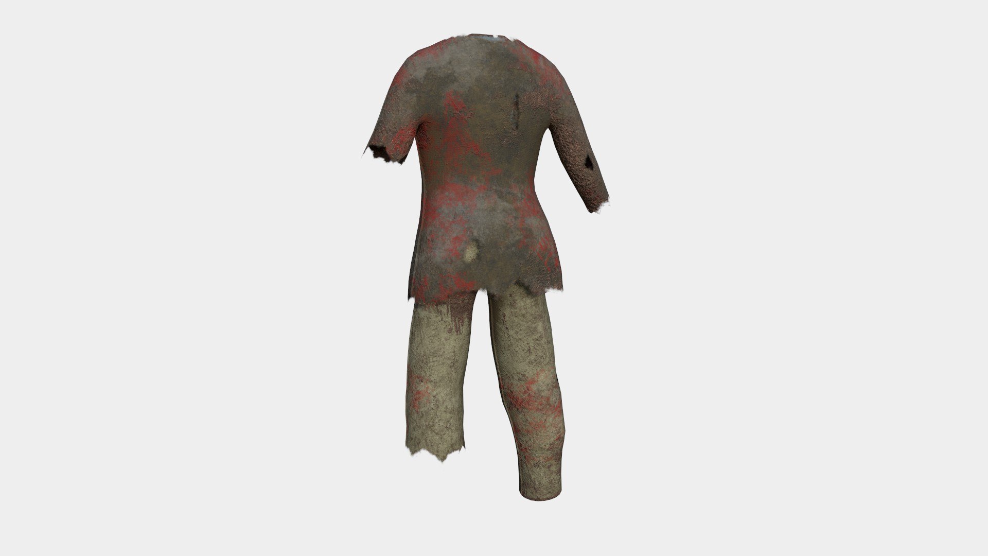 3D Zombie Clothing Color 04 - Undead Character Design - TurboSquid 1858674
