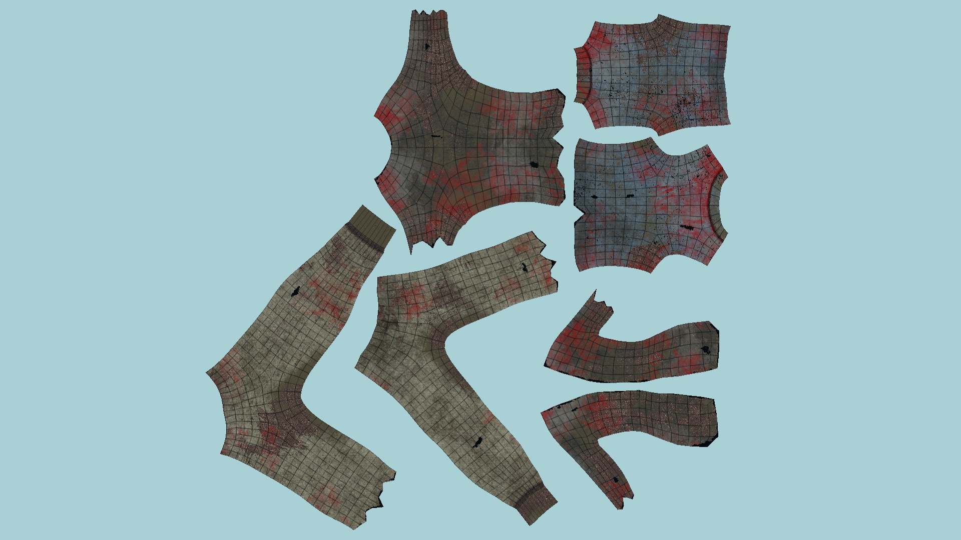 3D Zombie Clothing Color 04 - Undead Character Design - TurboSquid 1858674