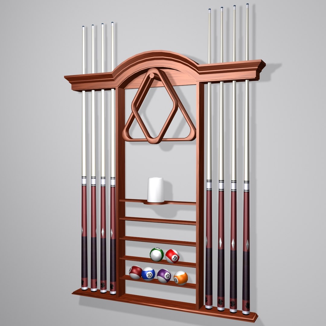 3d Pool Cue Rack