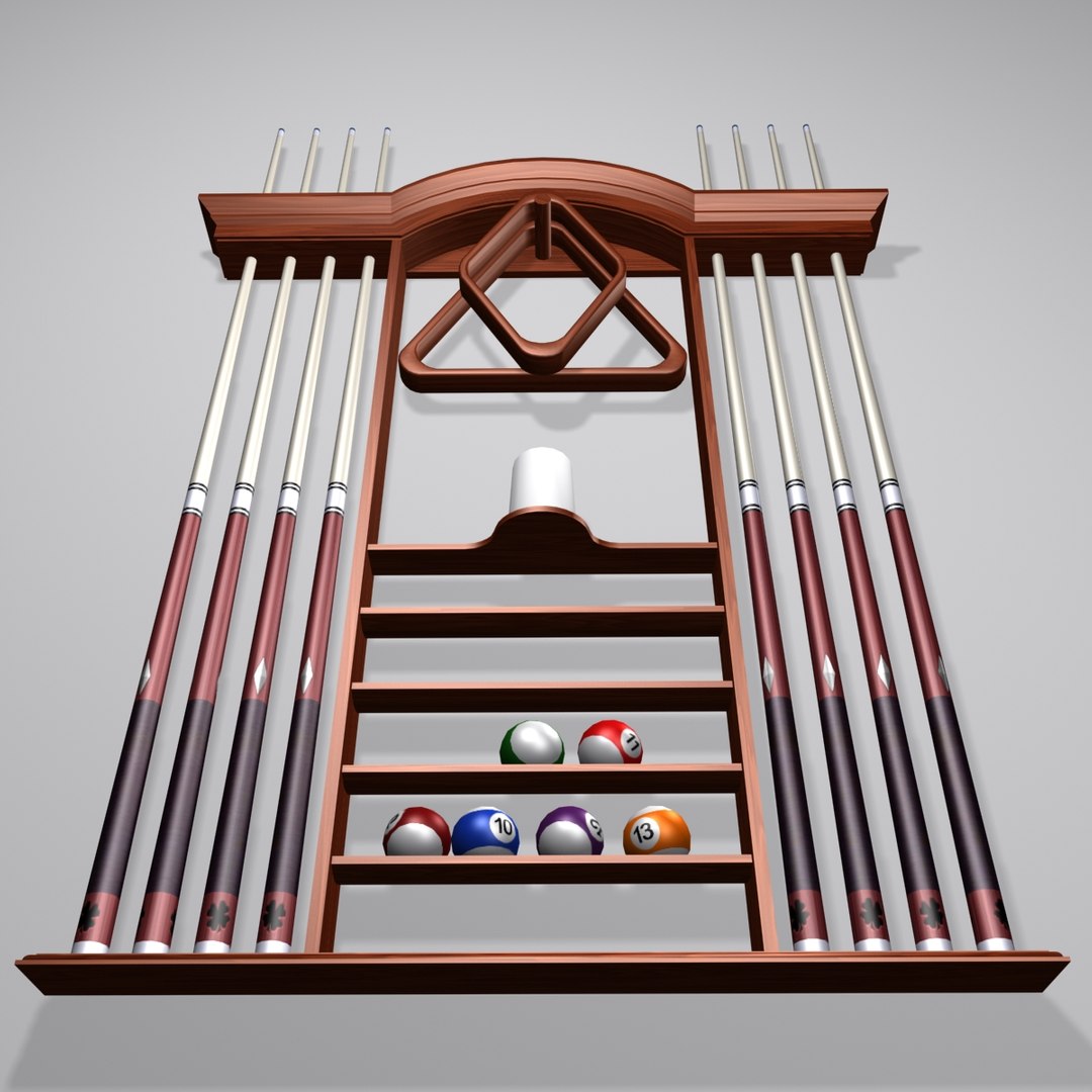 3d Pool Cue Rack