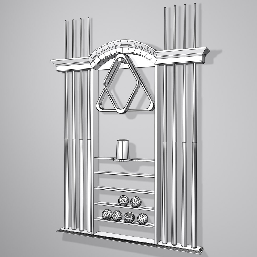 3d Pool Cue Rack