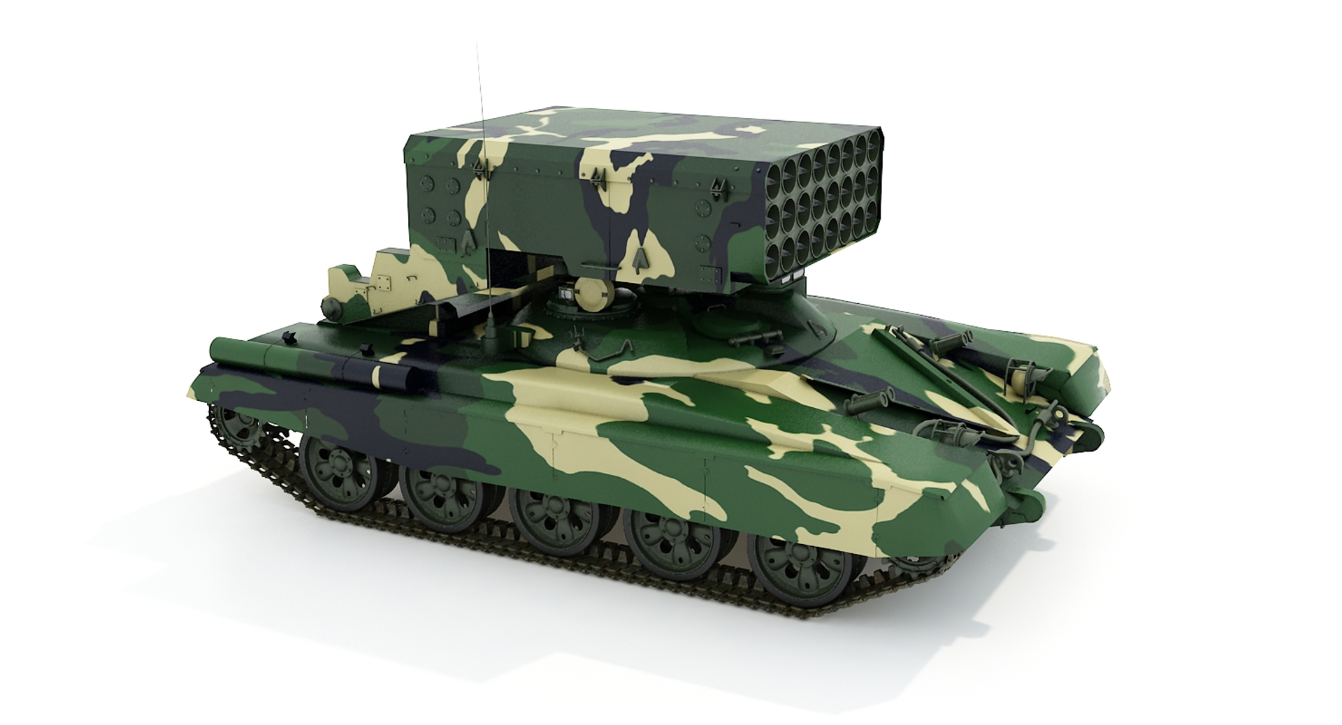 3d model tos-1 buratino rocket launcher