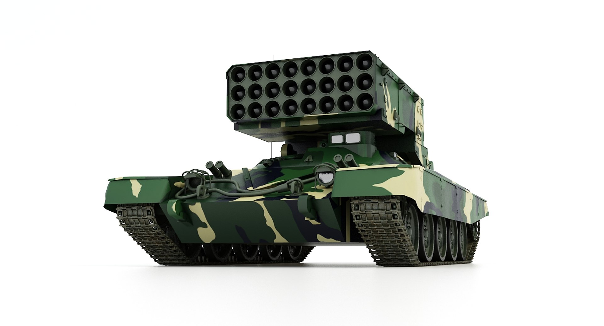 3d model tos-1 buratino rocket launcher