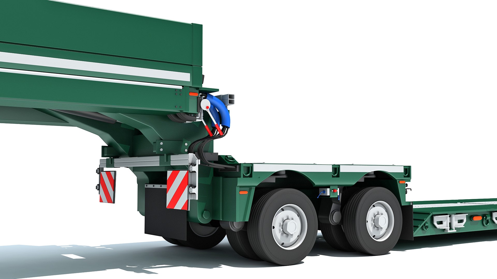 3D Model Gooseneck Low Loader Trailer - TurboSquid 1919865