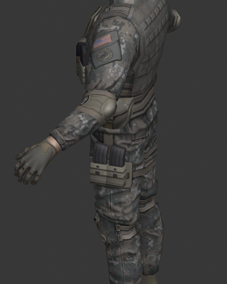 human military soldier 3d model