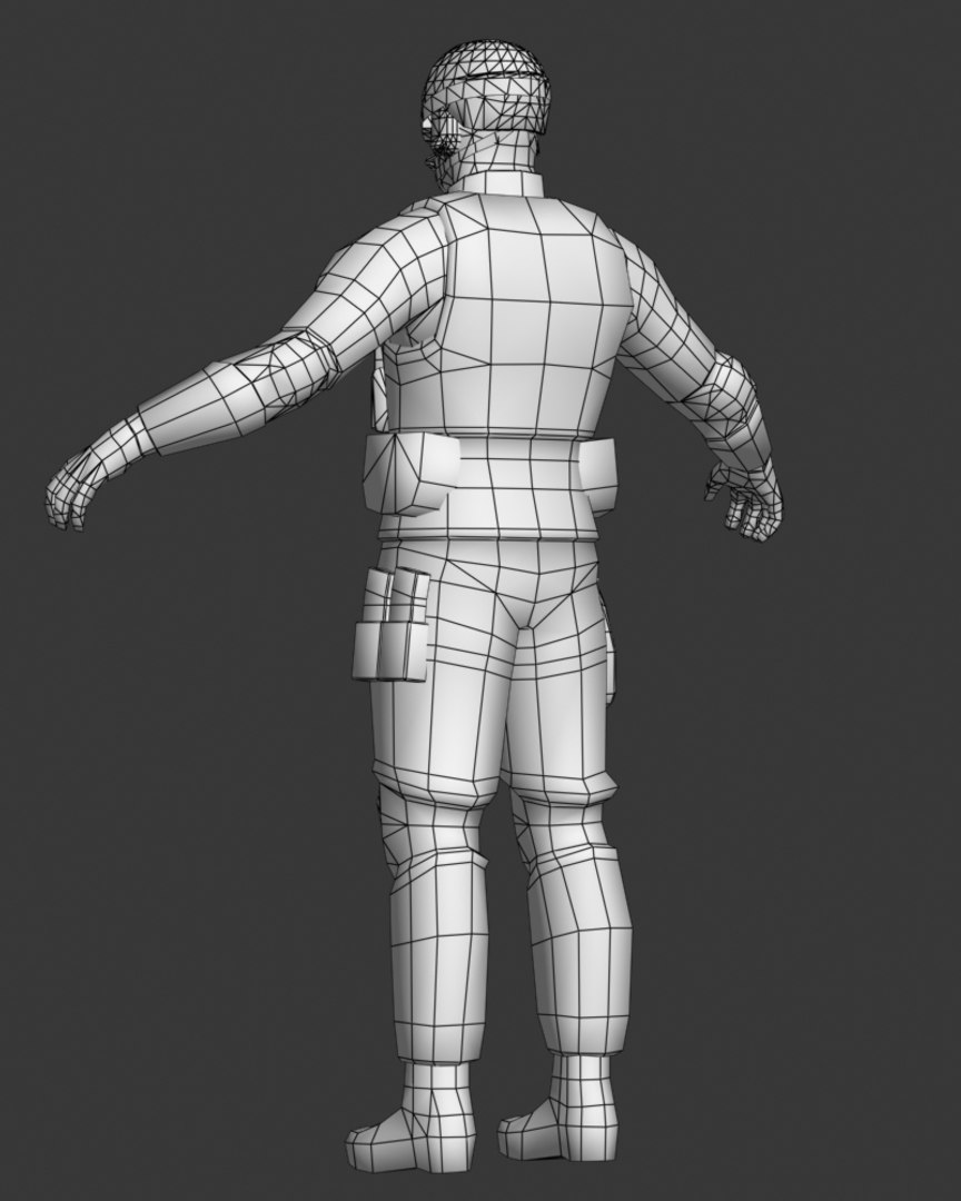 human military soldier 3d model