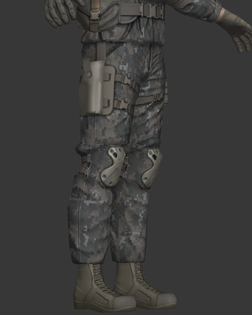 human military soldier 3d model