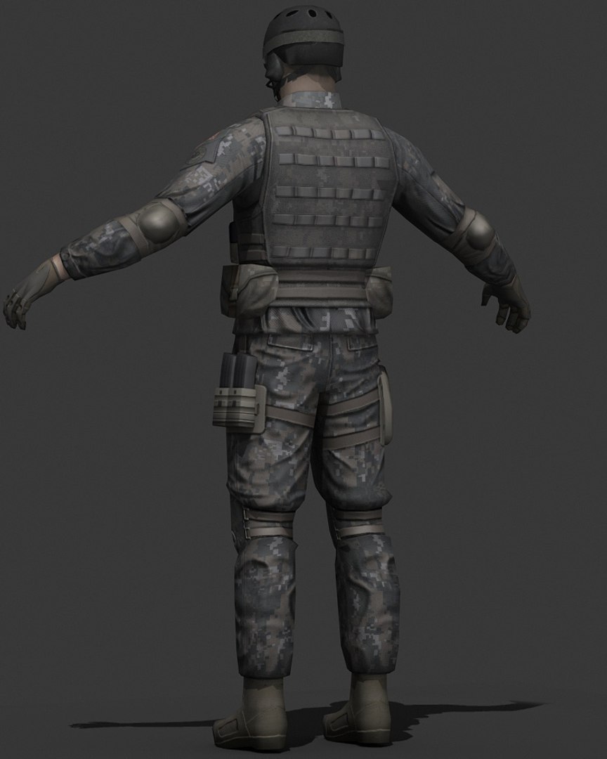 human military soldier 3d model
