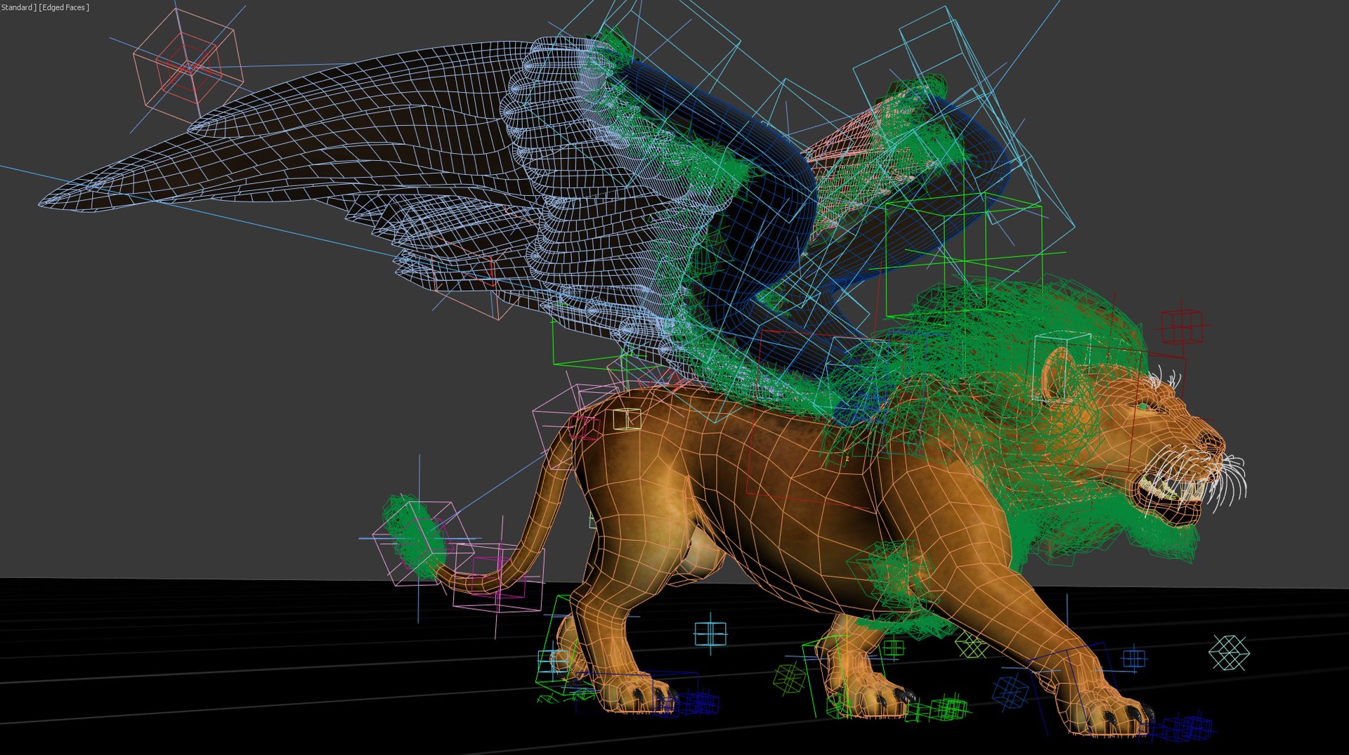 3D Winged Lion - TurboSquid 1266038