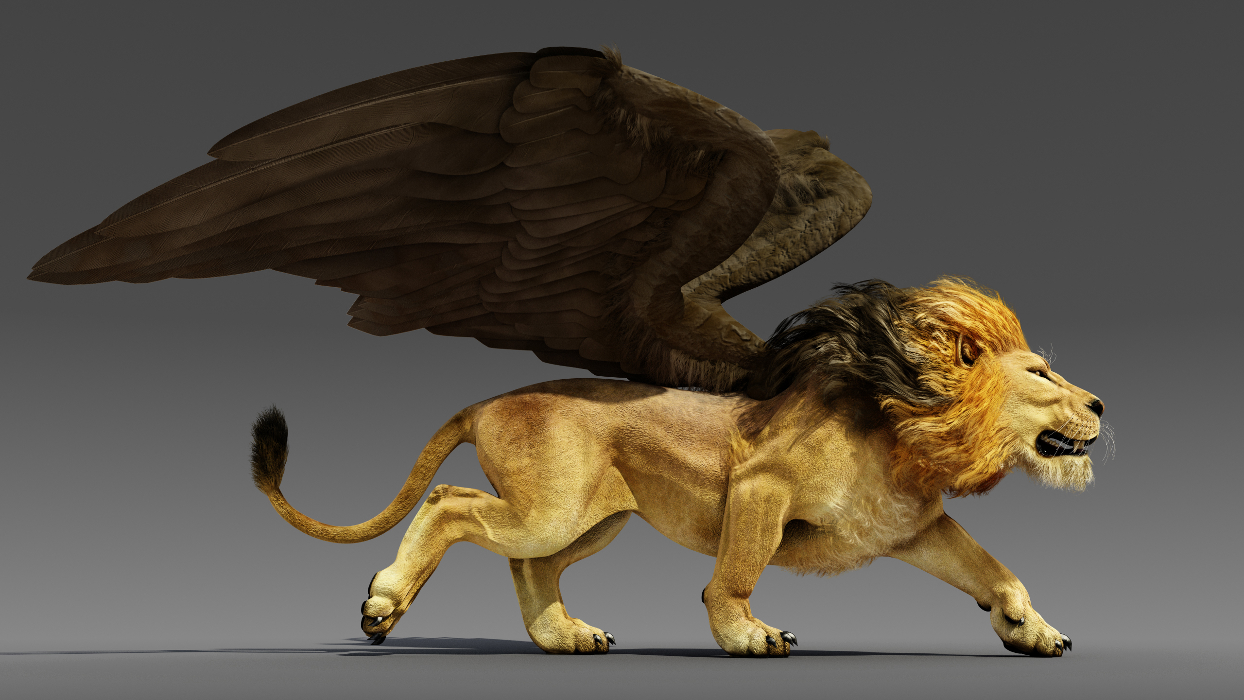 3D winged lion - TurboSquid 1266038