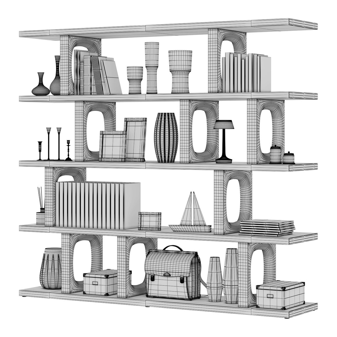 Bookcase Shelf Model - TurboSquid 1444566