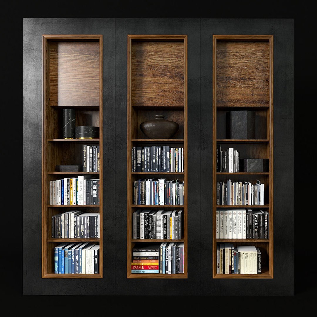 Modern Bookcase Model - TurboSquid 1572434