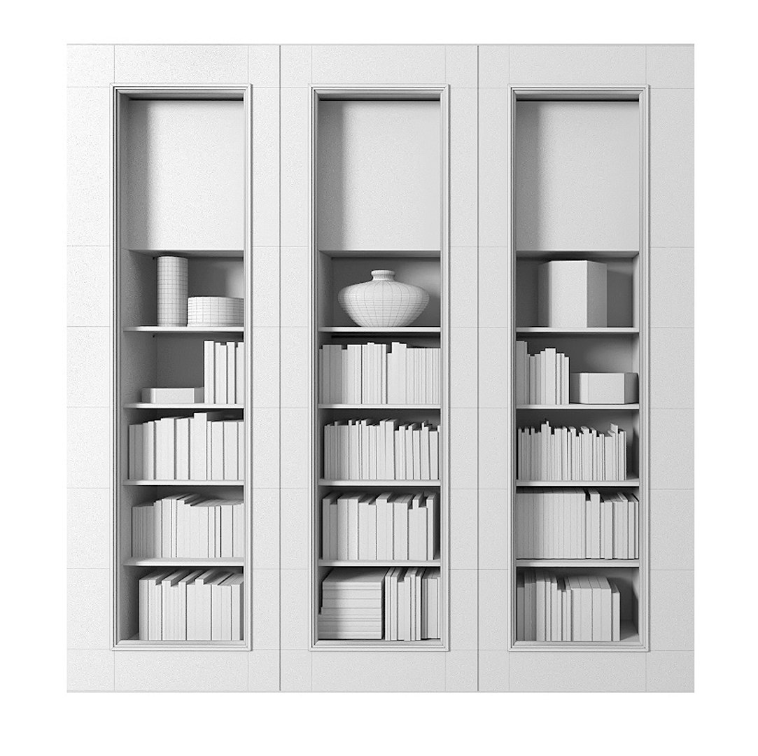 Modern Bookcase Model - TurboSquid 1572434