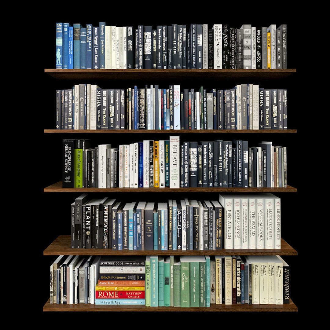 Modern Bookcase Model - TurboSquid 1572434