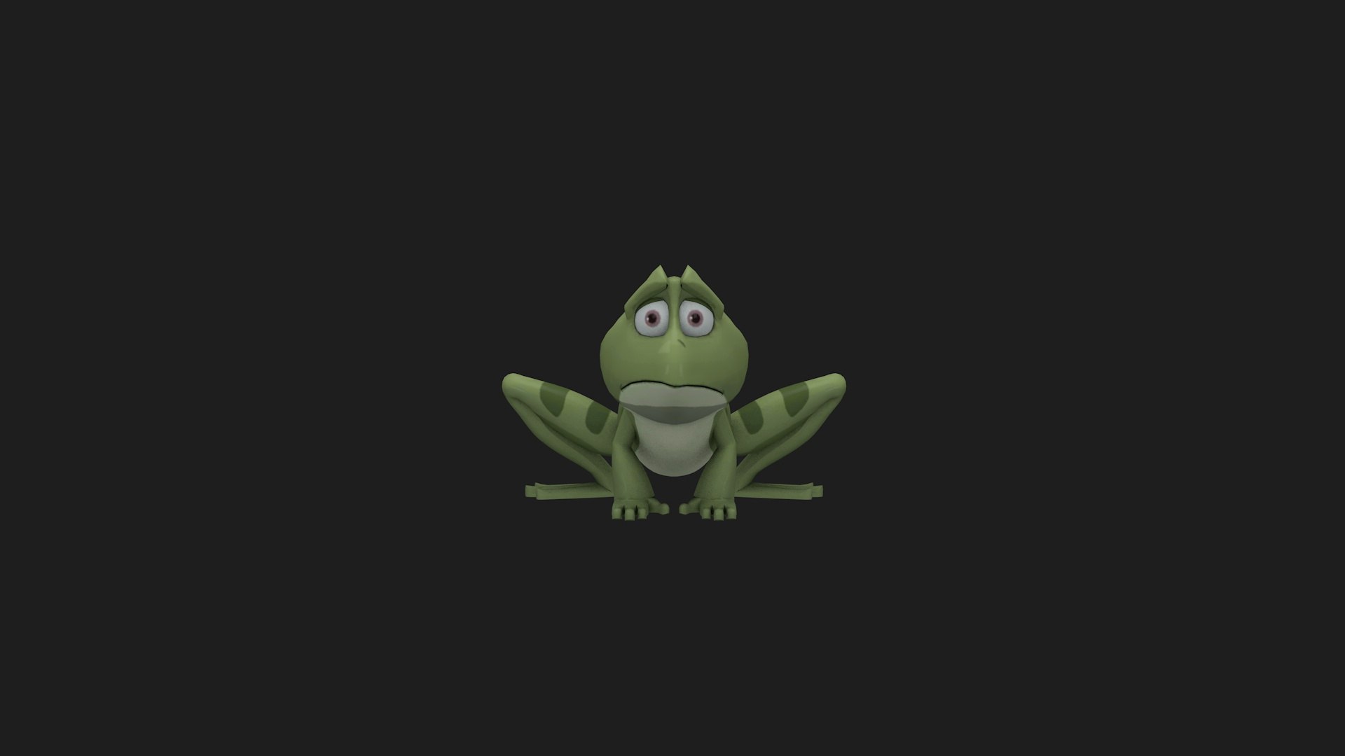 3D Cartoon Frog Model - TurboSquid 1845197
