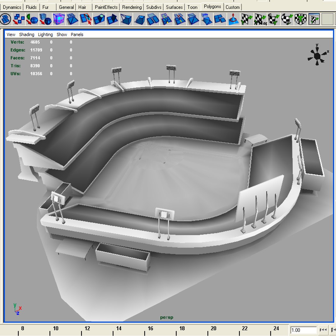 3ds Max Baseball Stadium