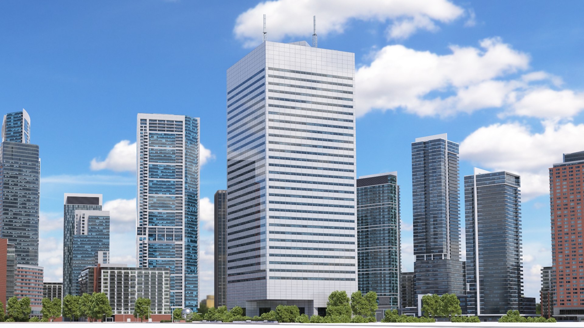 First Canadian Place V7 Lowpoly 3D Model - TurboSquid 1789270