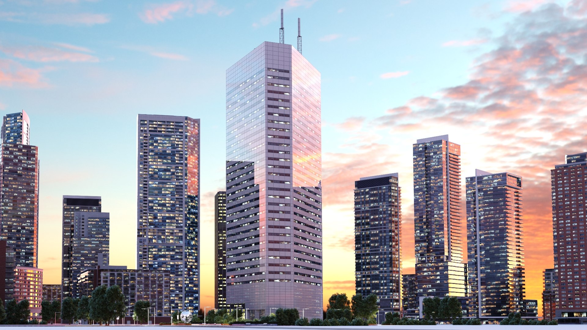 First Canadian Place V7 Lowpoly 3D Model - TurboSquid 1789270