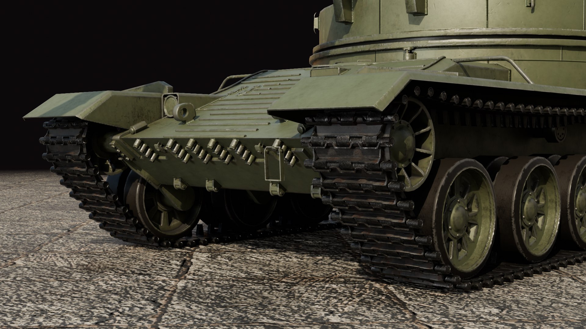 3D Object 327 Puck Self-propelled Artillery Low-poly Rigged ...